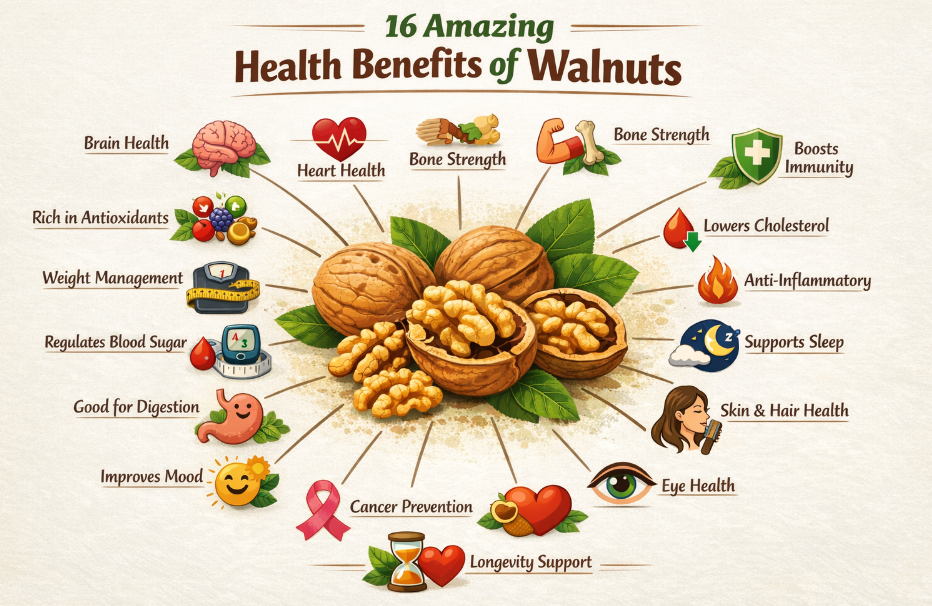 18 Amazing Benefits of Walnuts,Side Effect and How to Eat it