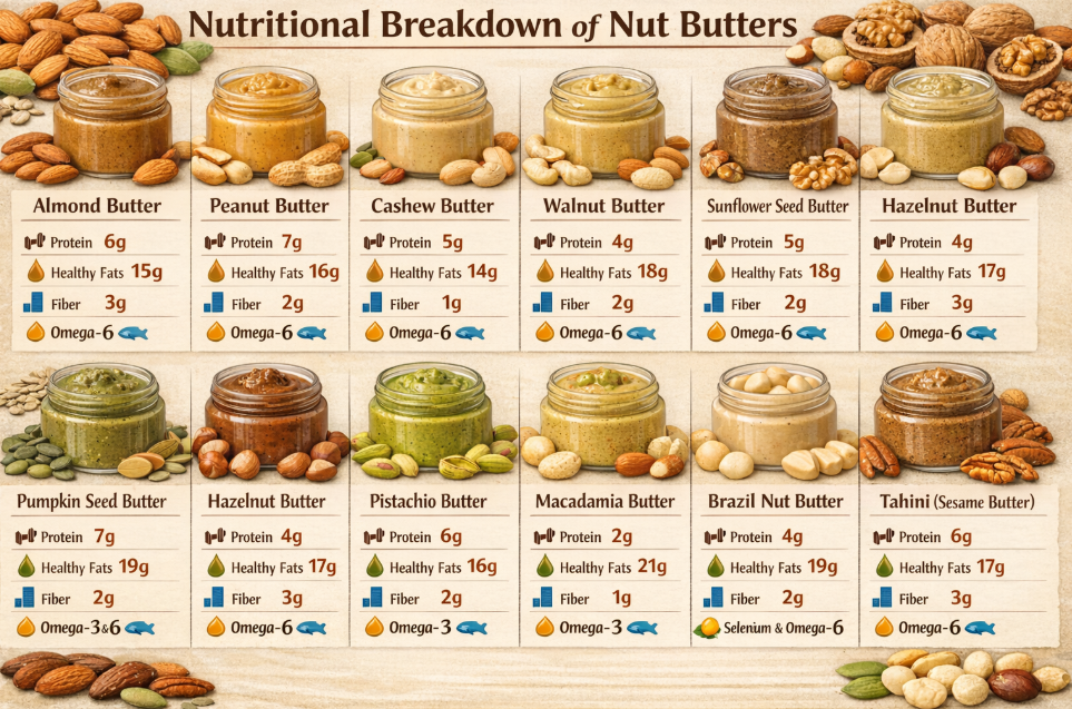 12 Most Popular Types of Nut Butters: Which One Is Healthiest?