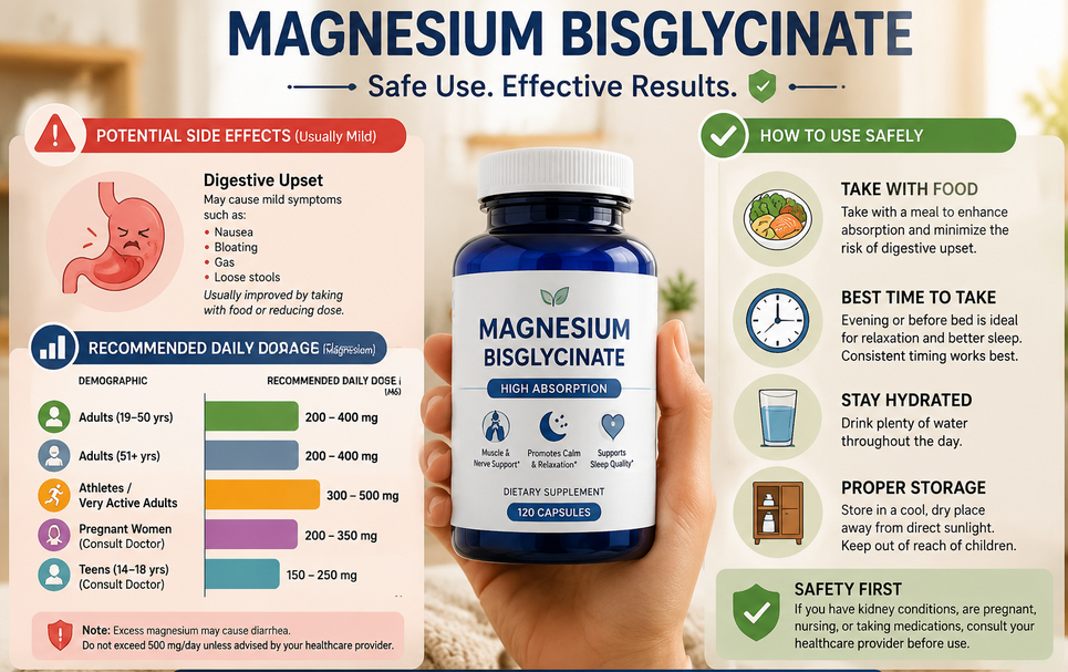 Magnesium Bisglycinate:16 Benefits, Side Effects & How to Use It
